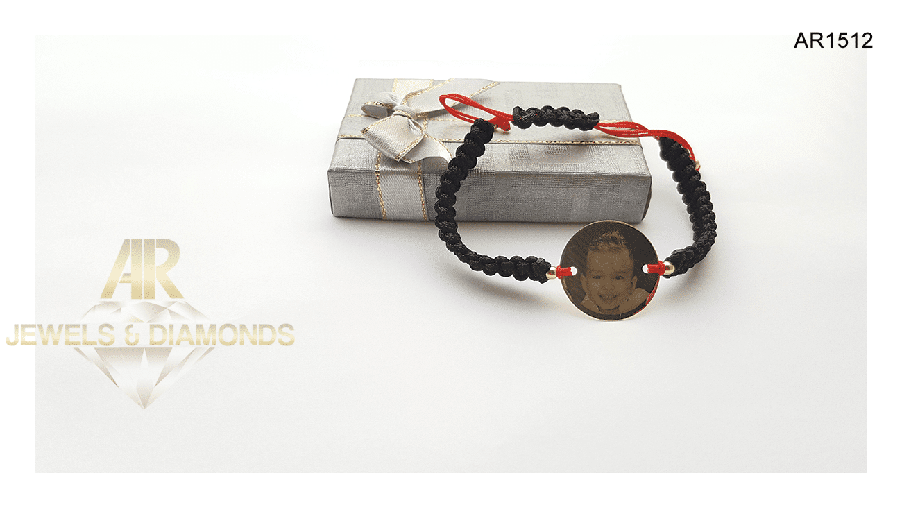 Bratara cu snur si banut Aur 14k de 20mm [AR1512] - Bijuterii Aur