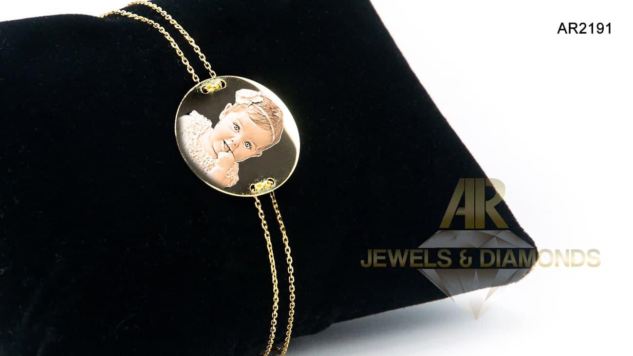 Bratara cu banut Aur 14K de 20mm [AR2191] - Bijuterii Aur