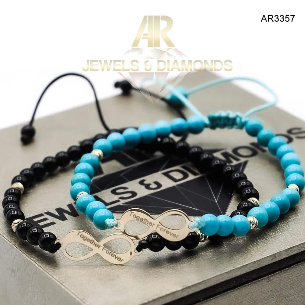 Set Bratari Cuplu Aur 14K [AR3357] - Bijuterii Aur